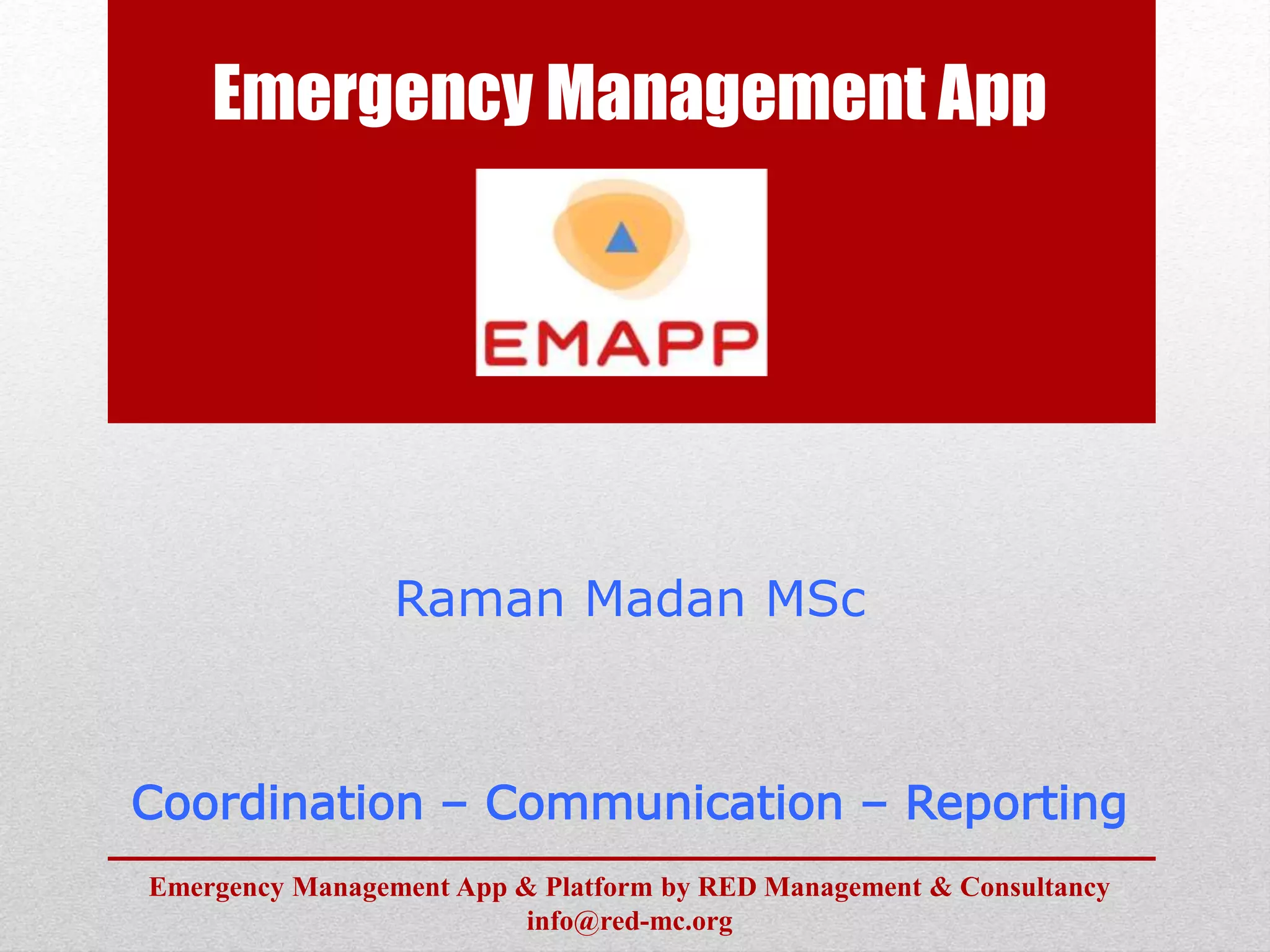 Emergency Management App & Platform | PPT