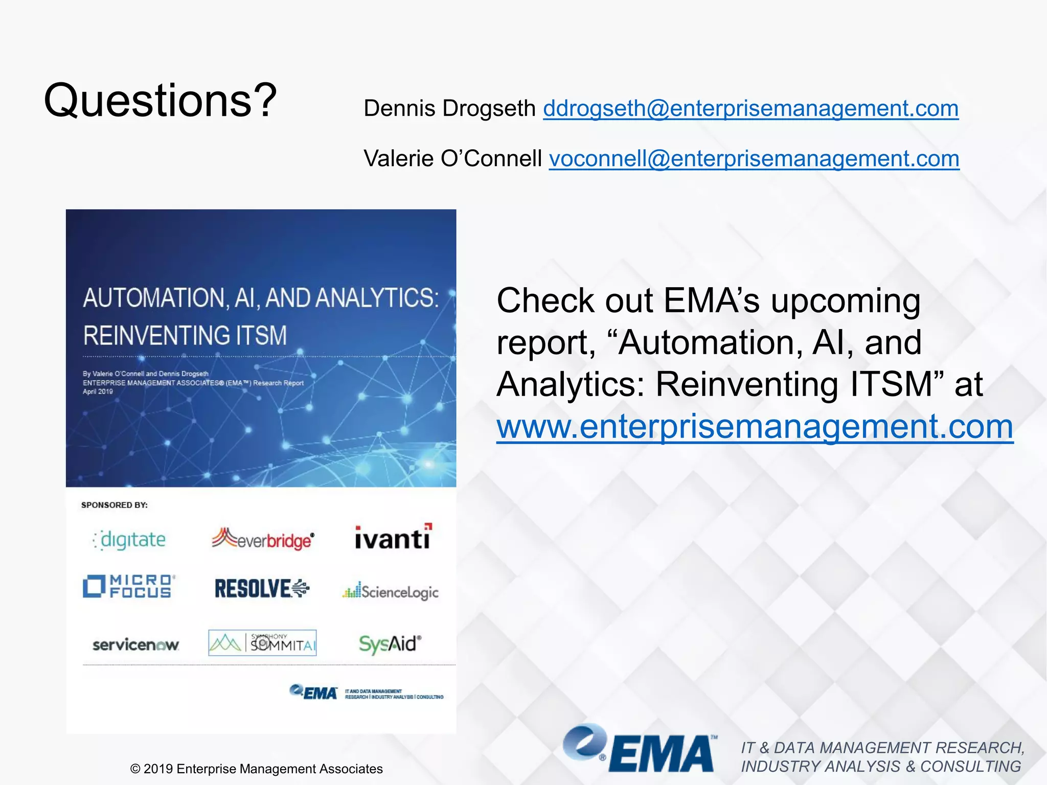 Automation, AI, and Analytics: Reinventing ITSM | PDF