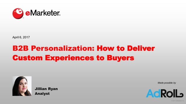 B2B Personalization—How to Deliver Custom Experiences to Buyers | PPT