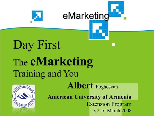 eMarketing traing's first class (sample) | PPT