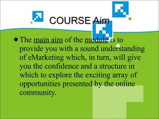 eMarketing traing's first class (sample) | PPT