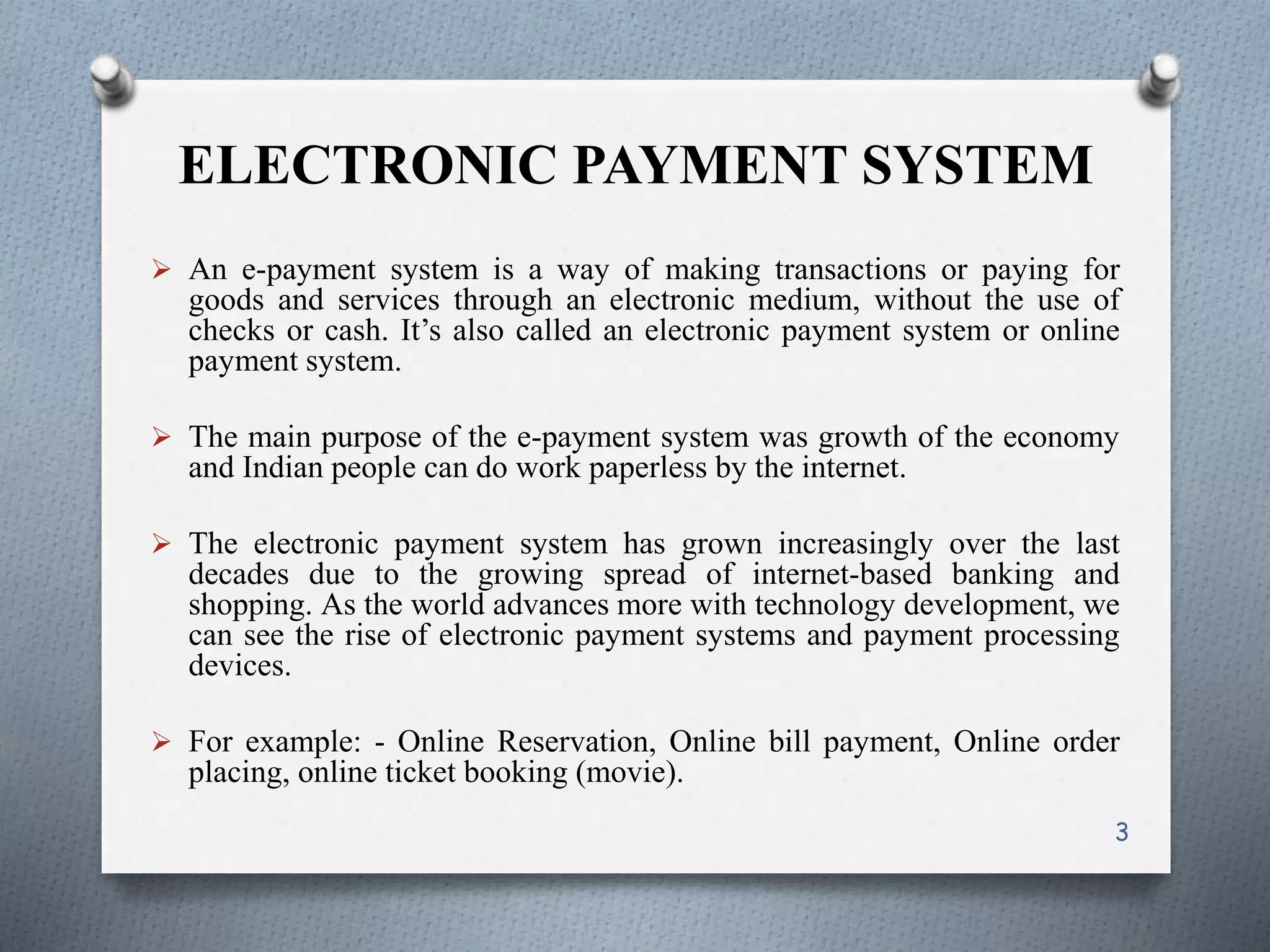 electronic payment system | PPTX