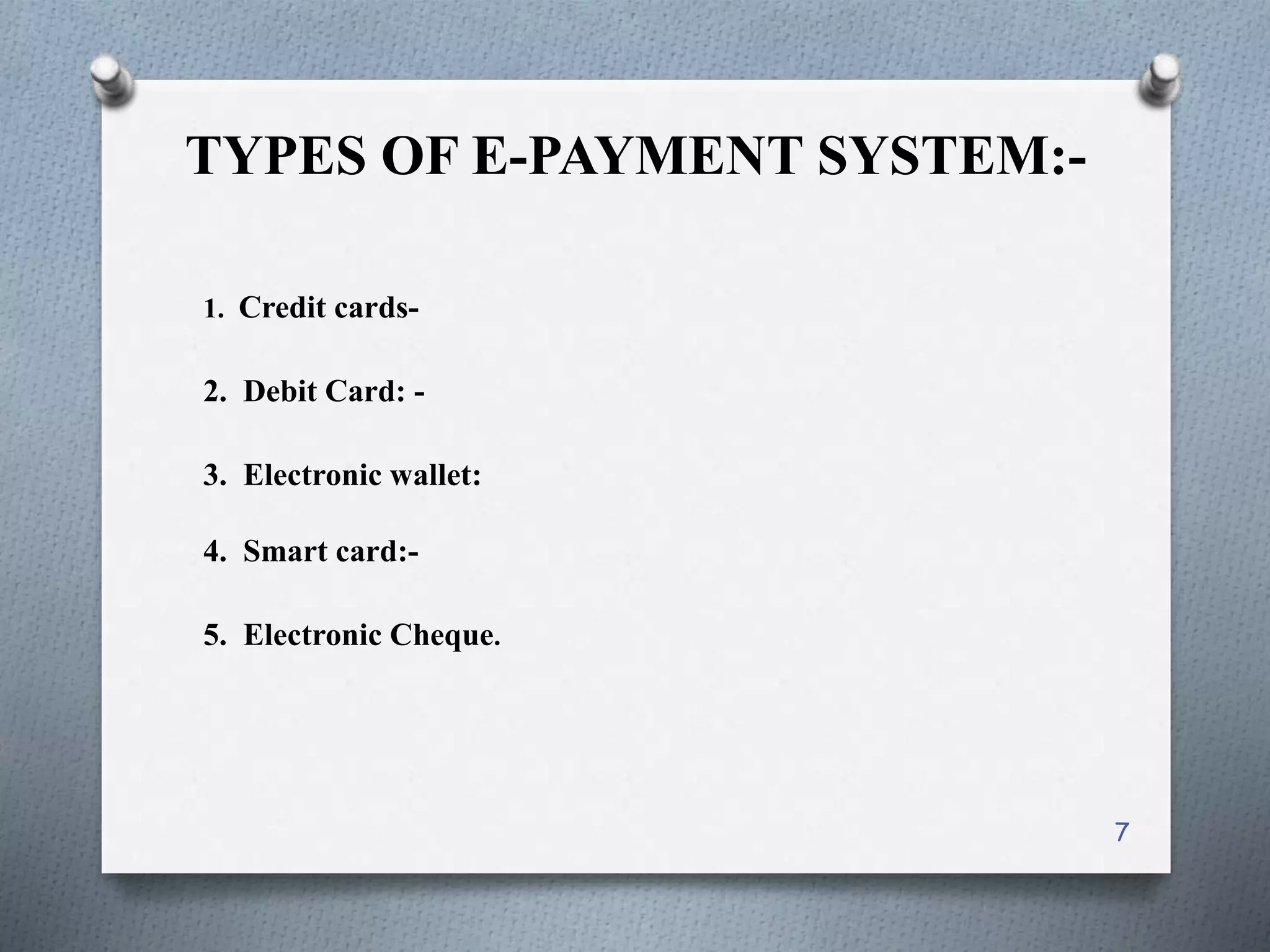 electronic payment system | PPTX