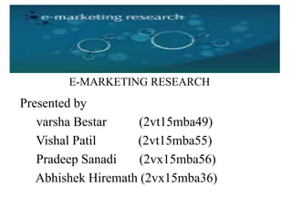E marketing research | PPTX