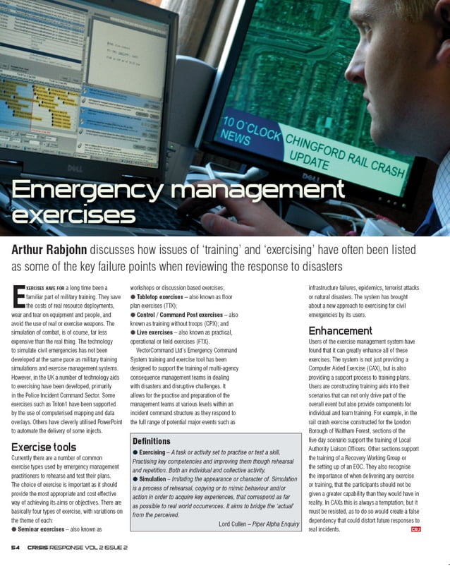 Emergency management Exercises - CRJ | PDF