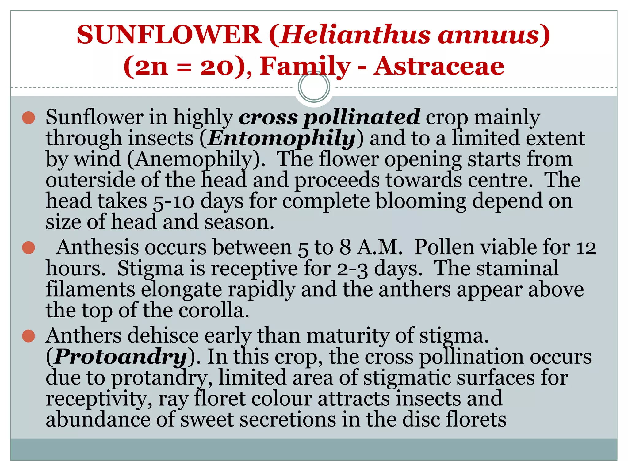 Emasculation and pollination techniques in oilseed fibres and ...