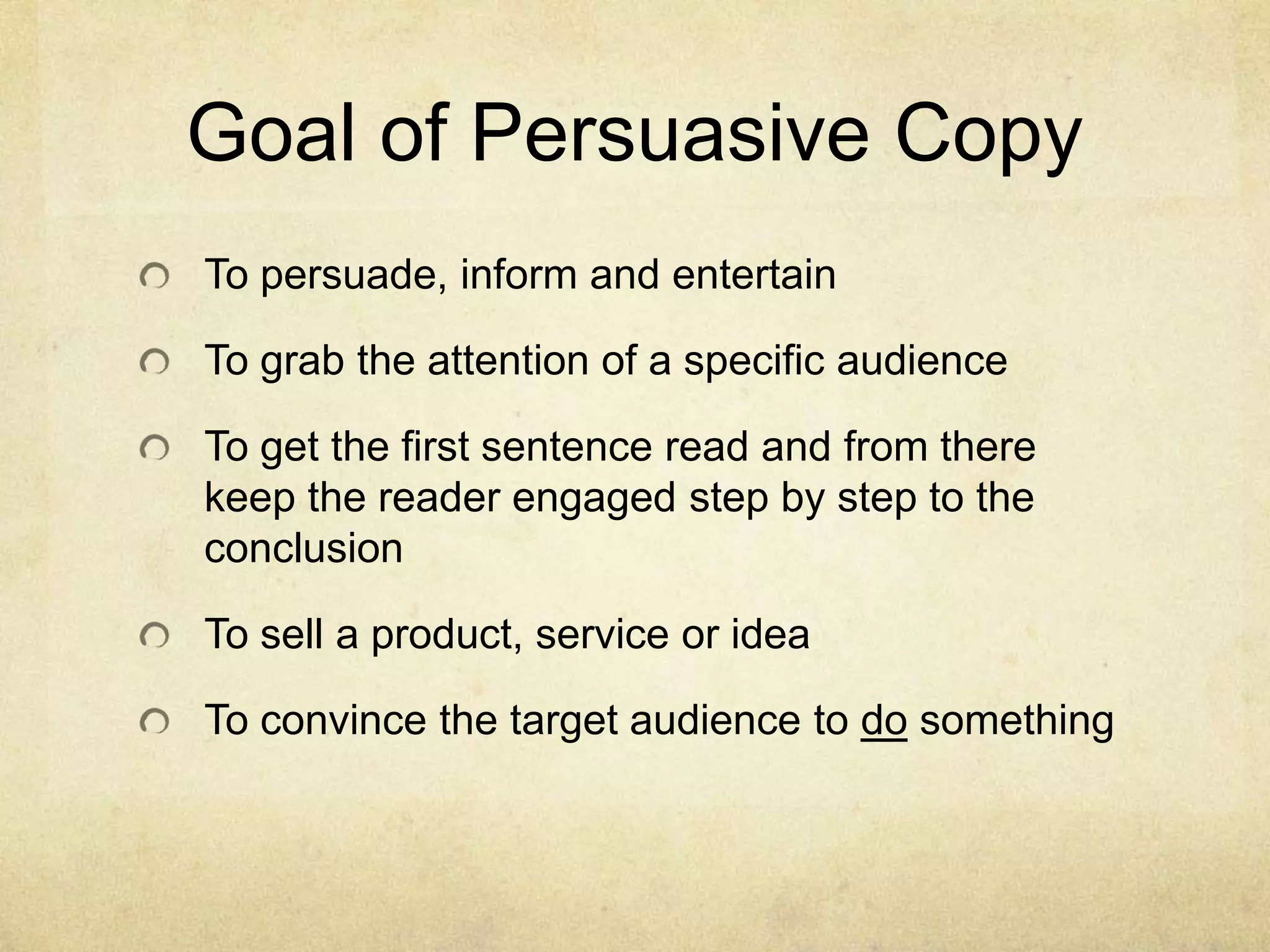 Basic Copywriting Skills | PPTX