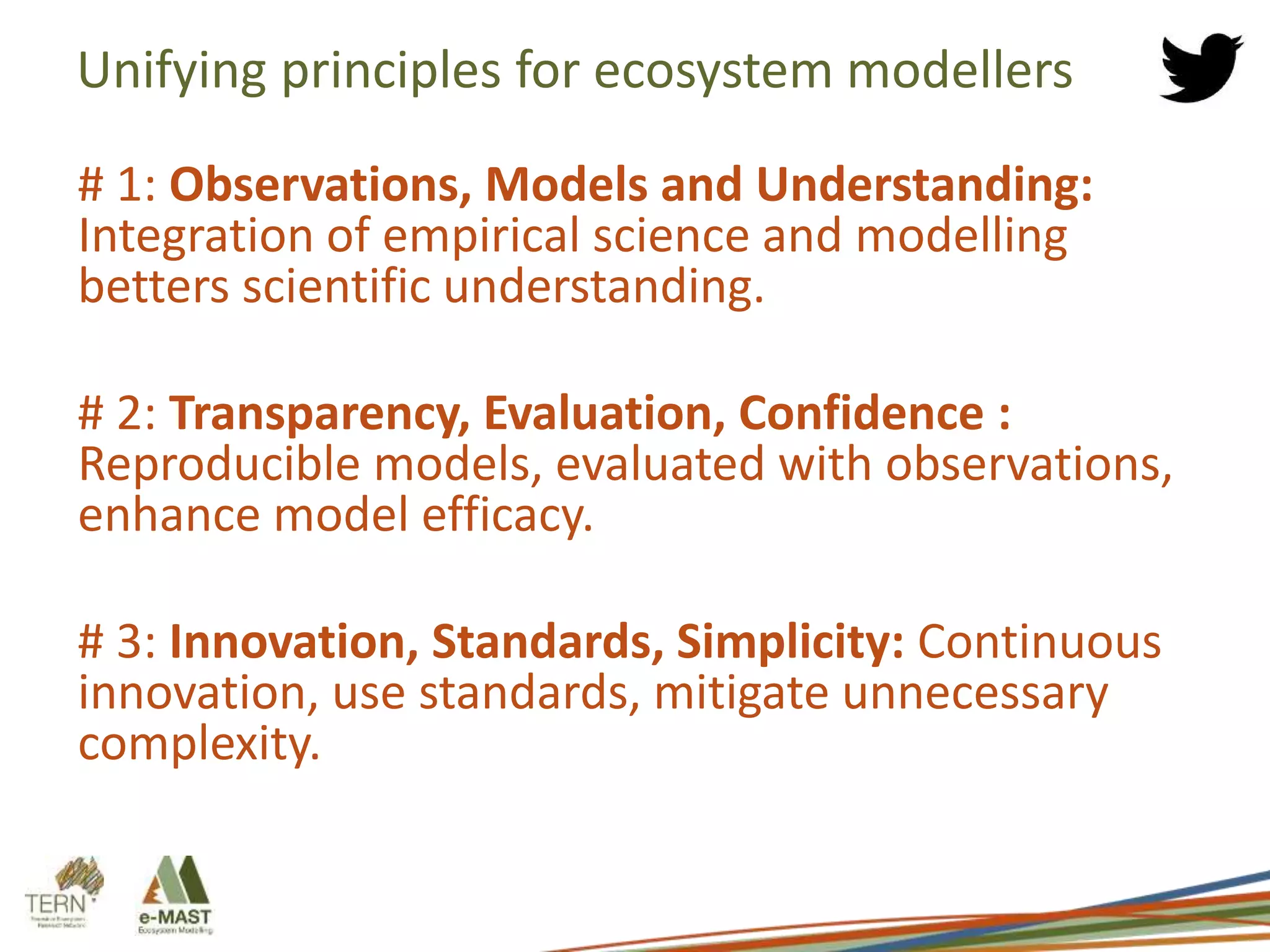 TERN eMAST : Observations and terrestrial ecosystem models ...