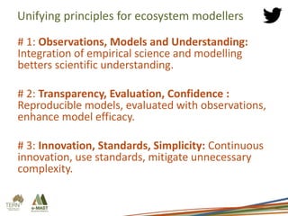 TERN eMAST : Observations and terrestrial ecosystem models ...
