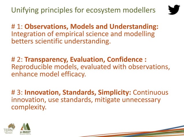 TERN eMAST : Observations and terrestrial ecosystem models ...