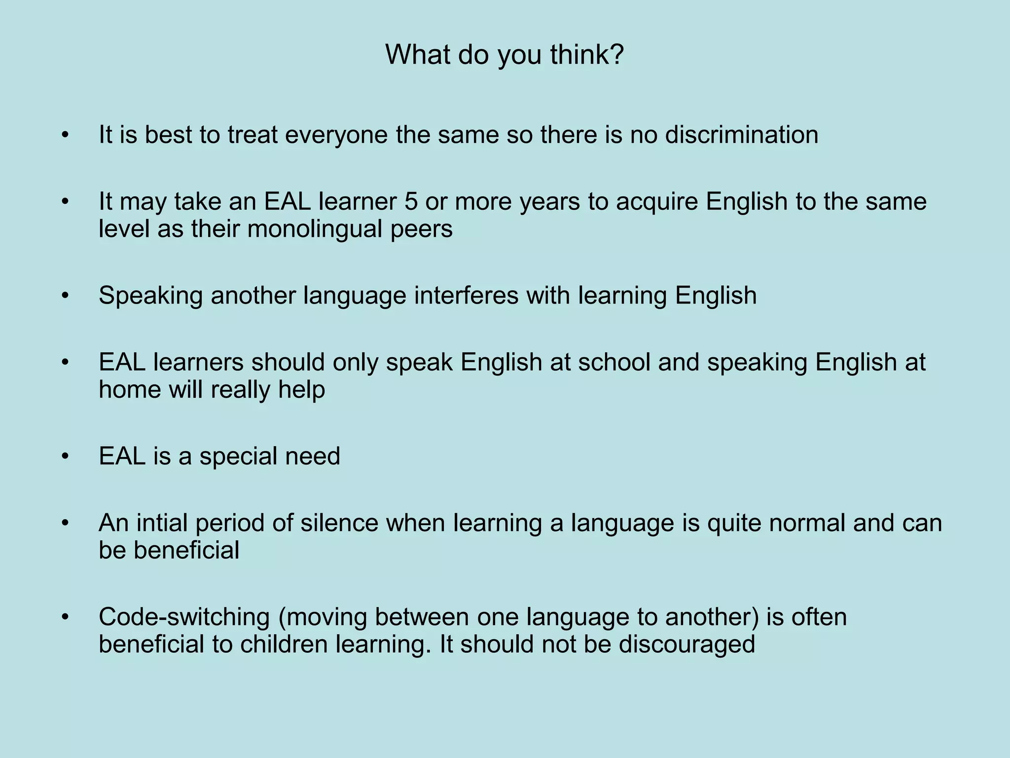 Supporting Children with EAL | PDF