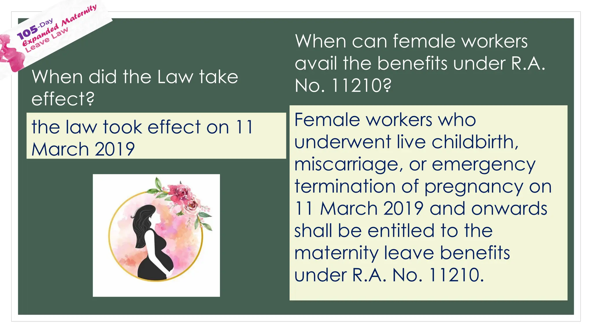105-day Expanded Maternity Leave Under Republic Act 11201 | PPTX