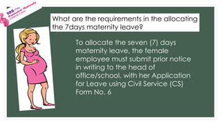 105-day Expanded Maternity Leave Under Republic Act 11201 | PPTX