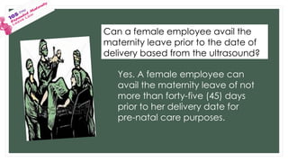 105-day Expanded Maternity Leave Under Republic Act 11201 | PPTX
