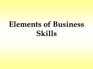 Element Of Business | PPT