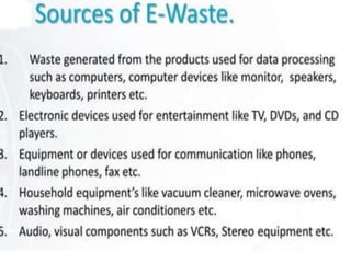 E waste management ewaste collection segregation transportation | PDF