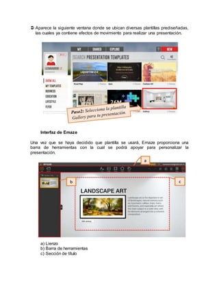 ¿COMO CREAR UNA PRESENTACIÓN EN EMAZE? | PDF