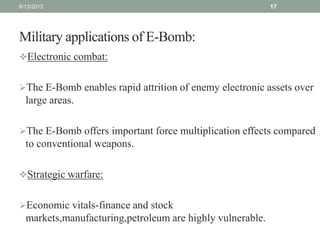 ELECTROMAGNETIC BOMB (EMB) SEMINAR PRESENTATION | PPTX