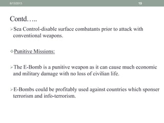 ELECTROMAGNETIC BOMB (EMB) SEMINAR PRESENTATION | PPTX