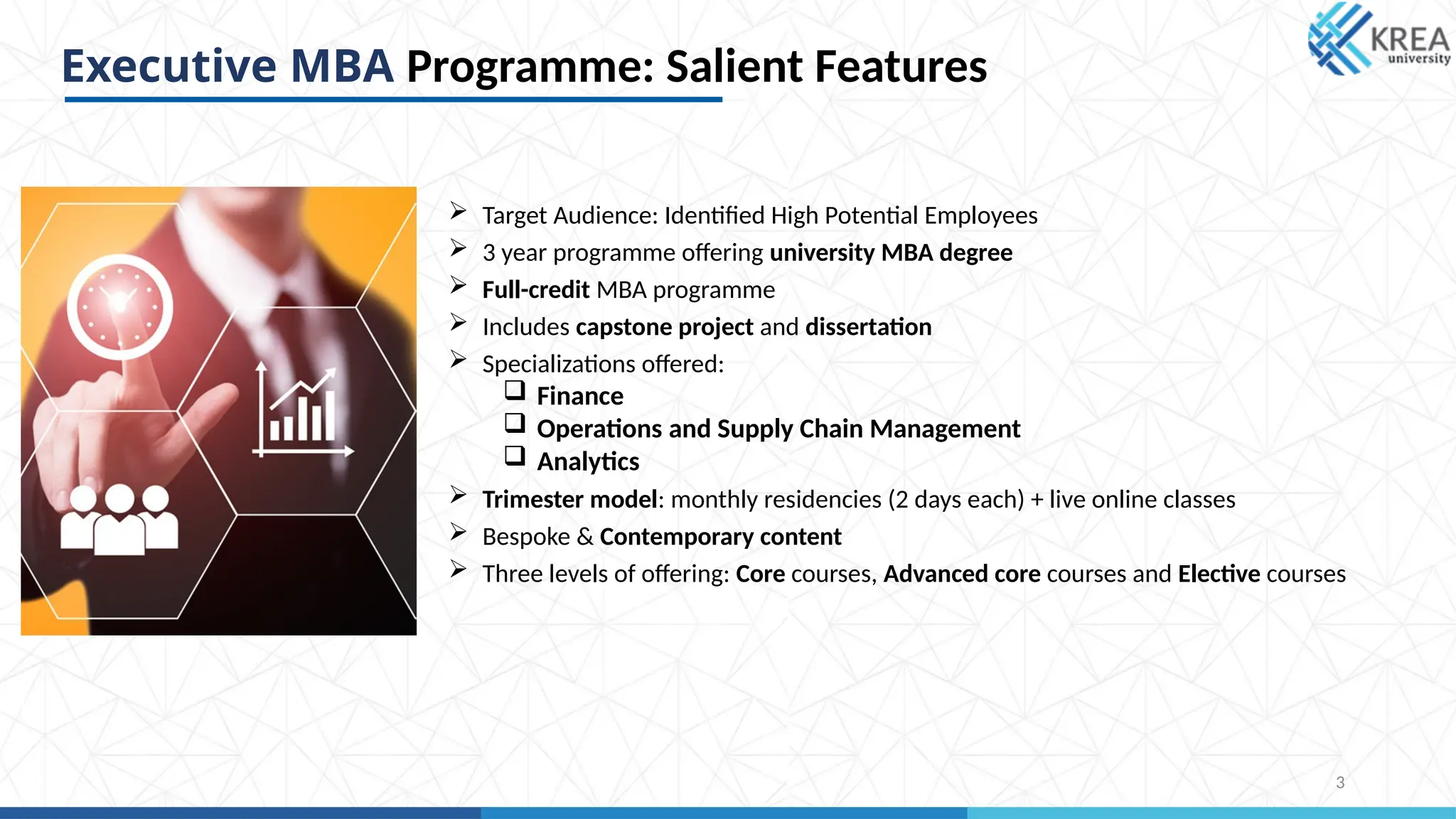 Krea University Executive MBA program offering | PPT