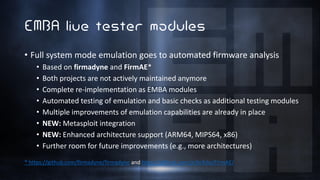 EMBA - From Firmware to Exploit - BHEU22 | PDF