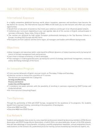 Emba(17) brochure détaillée avec prix | PDF | Professional School ...