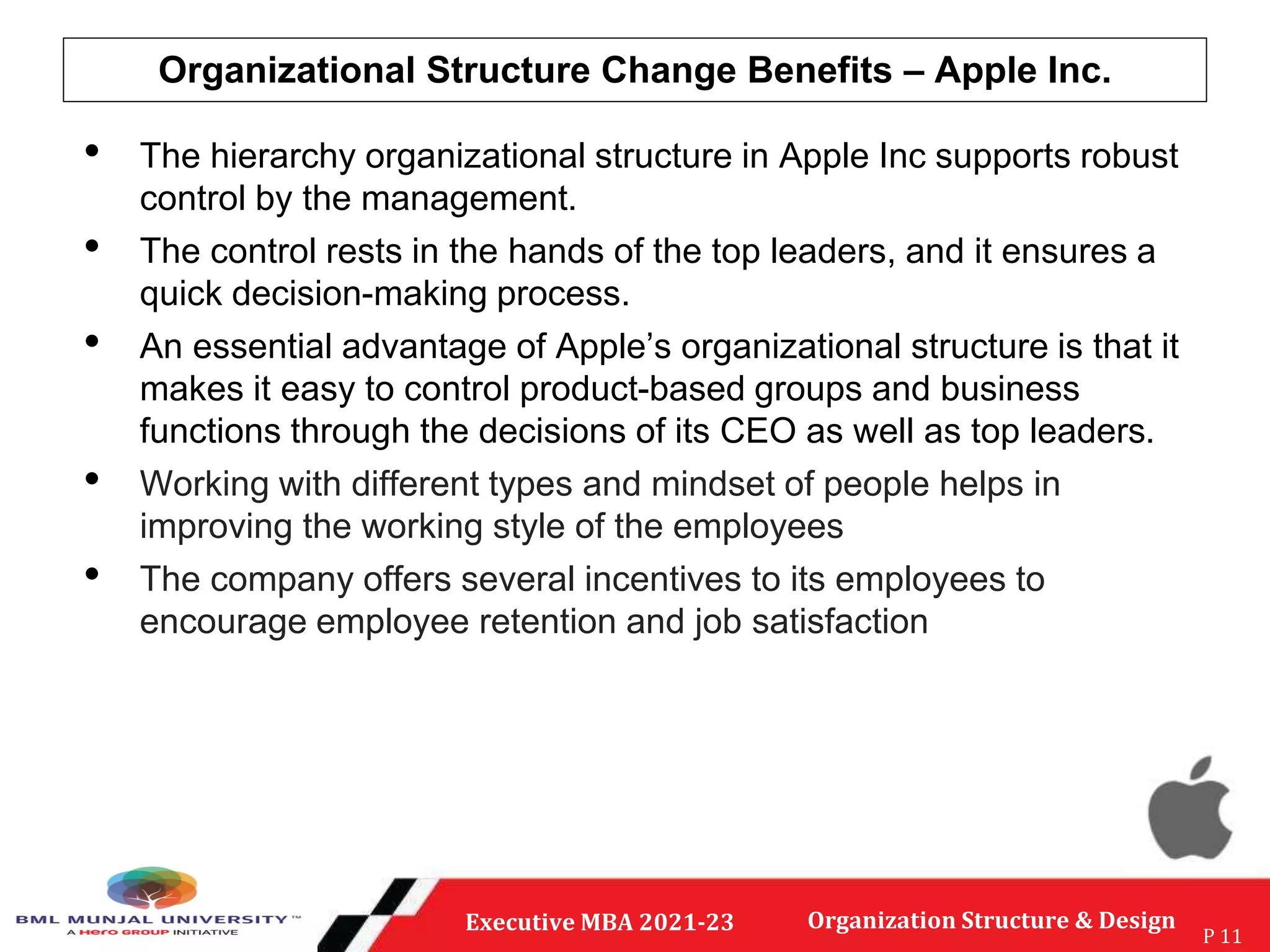 Organizational Structure Analysis Apple Inc. | PPTX