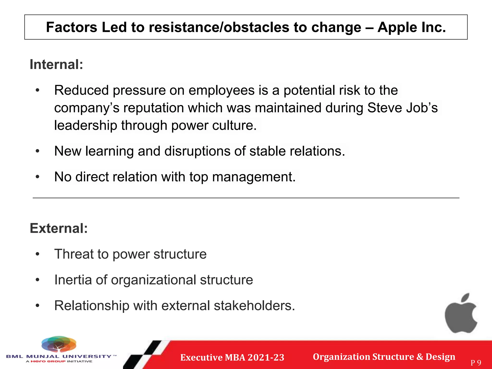 Organizational Structure Analysis Apple Inc. | PPTX