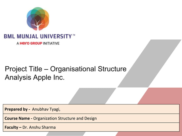 Organizational Structure Analysis Apple Inc. | PPTX