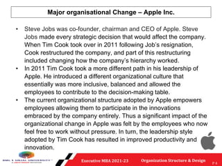 Organizational Structure Analysis Apple Inc. | PPTX