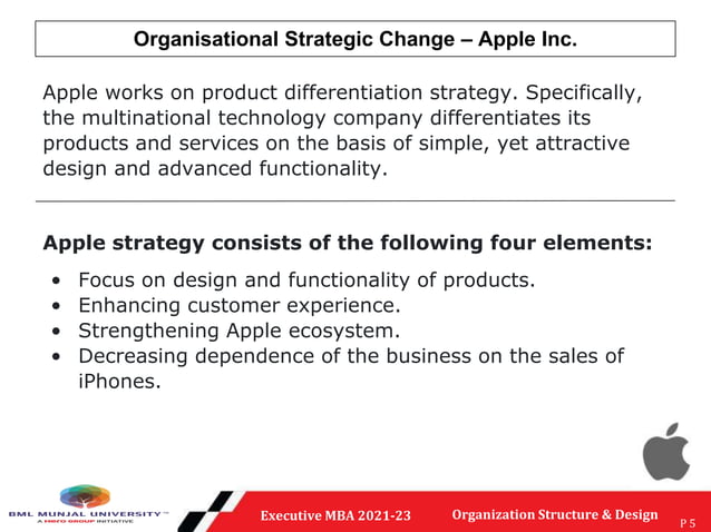 Organizational Structure Analysis Apple Inc. | PPTX
