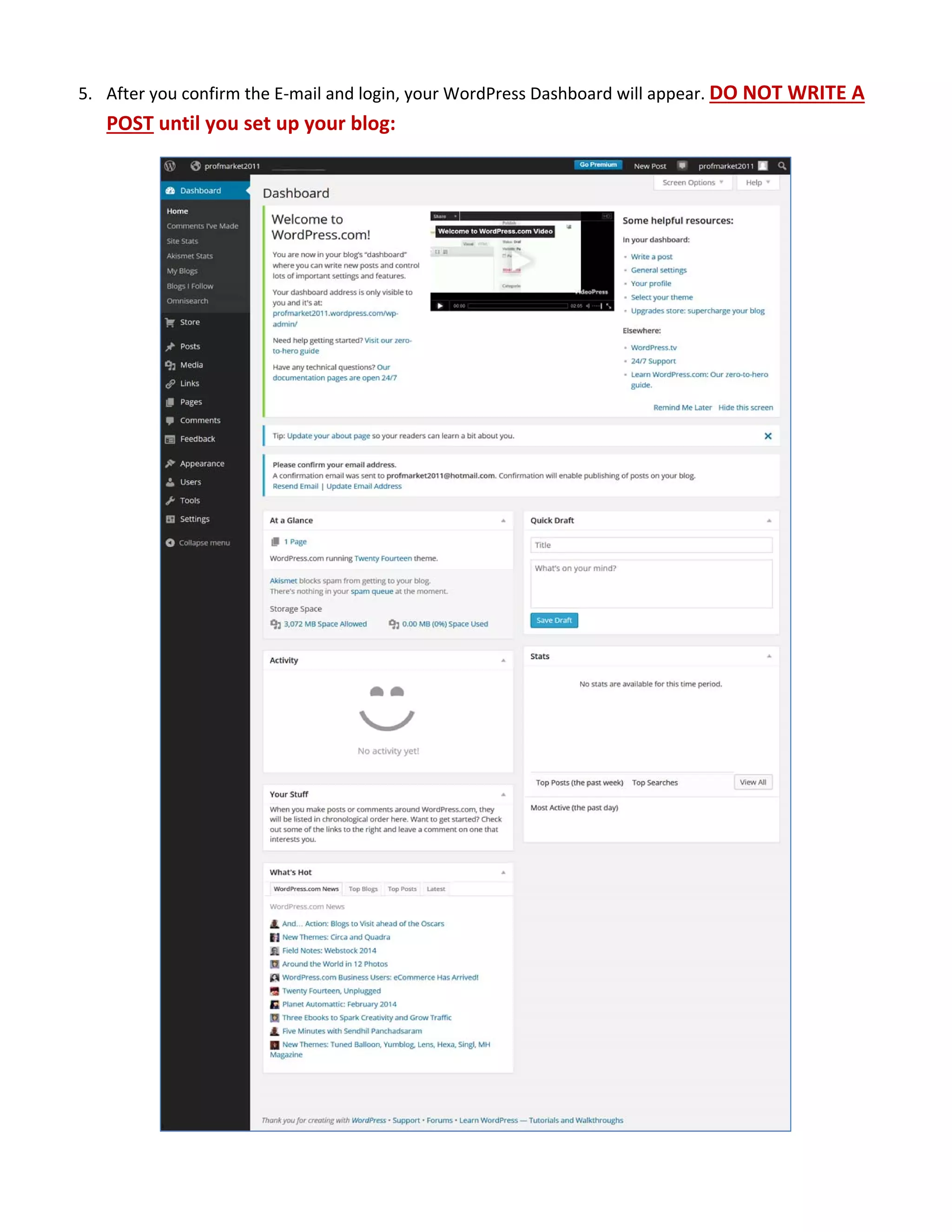 Setting Up a WordPress Blog | PDF