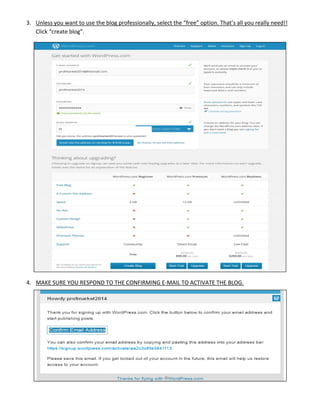 Setting Up a WordPress Blog | PDF