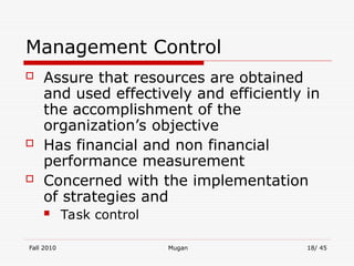 Management Control System and its types and Importance | PPT
