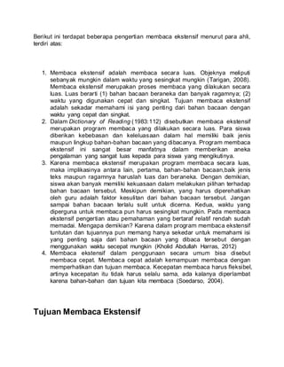 Embaca ekstensif | DOC