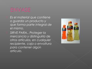 Embalaje, empaque, envase y etiqueta | PPT