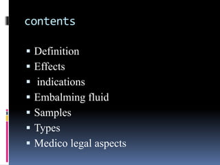 Embalming all points | PPT