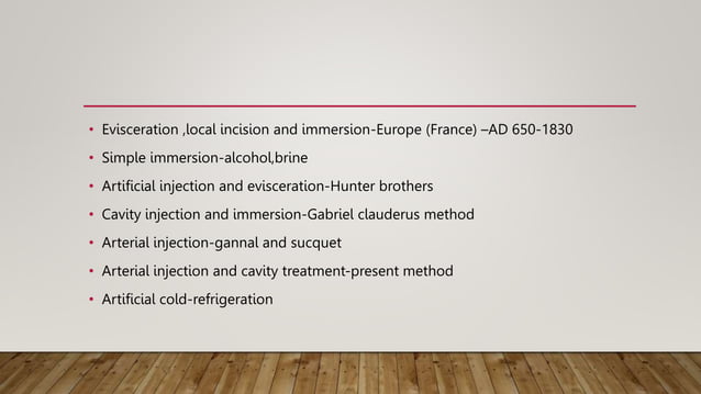 embalming introduction and types anatomy | PPTX | First Aid | Injuries