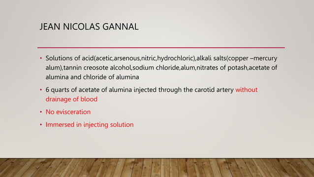 embalming introduction and types anatomy | PPTX | First Aid | Injuries
