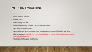embalming introduction and types anatomy | PPTX