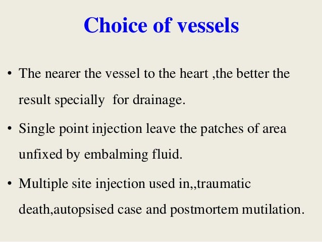 Embalming diagnosis and m.l aspect