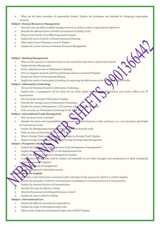 Emba , mba, nibm answer sheets. 9901366442 | DOC