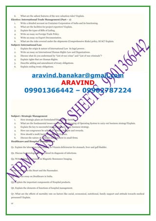 Emba , mba, nibm answer sheets. 9901366442 | DOC