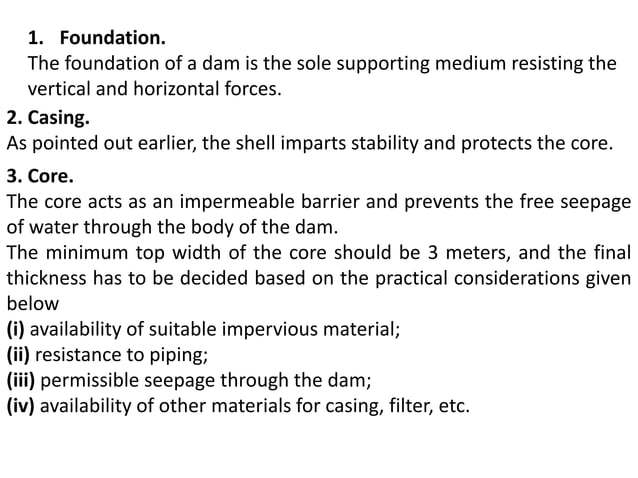 Embankment dam | PPTX | Geology | Science