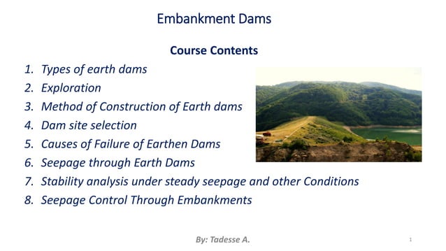 Embankment dams site selection and stability analysis | PDF