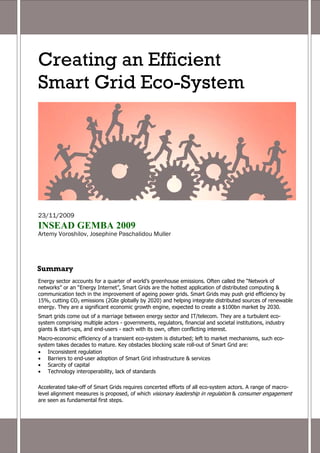 Creating an Efficient SmartGrid Eco-system | PDF