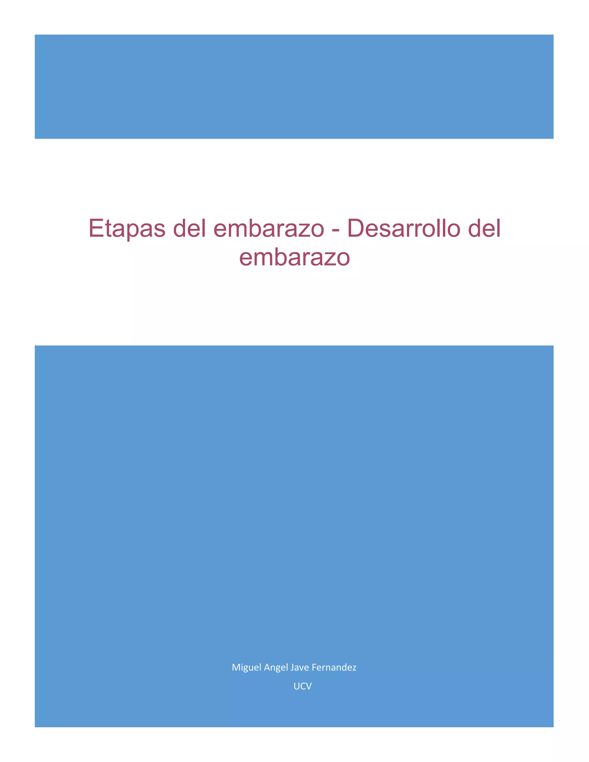 ETAPAS DEL Embarazo | PDF | Pregnancy | Reproductive Health