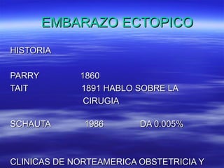 Embarazo Ectópico | PPT