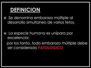 diagnostico del Embarazo multiple | PPTX