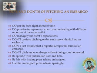 Embargo in journalism | PPTX